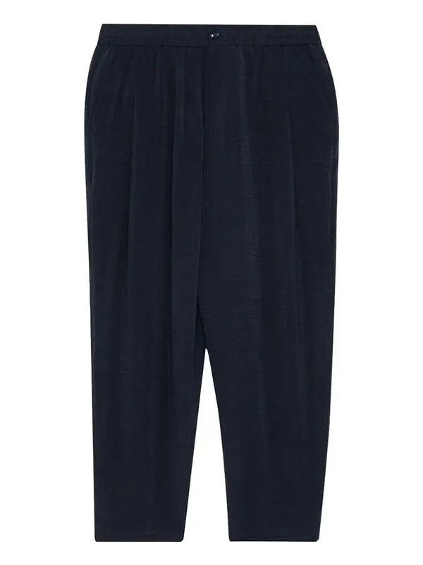 Giorgio Armani Relaxed-fit Herringbone Drawstring Trousers - Multi