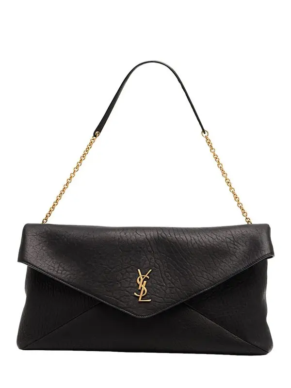 Saint Laurent Envelope Pouch Bag - Black