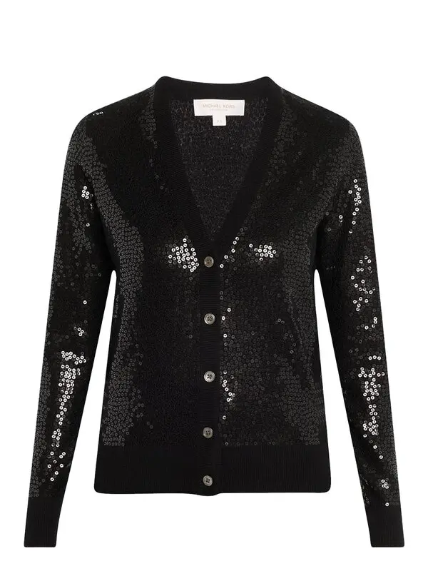 Michael Kors Sequined Cardigan - Black