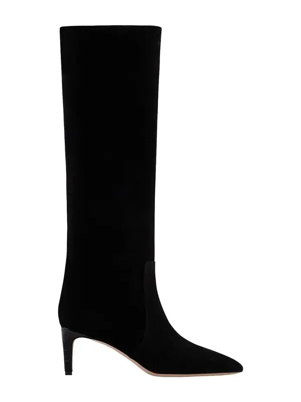 Paris Texas Suede Stiletto Knee-high Boots - Black
