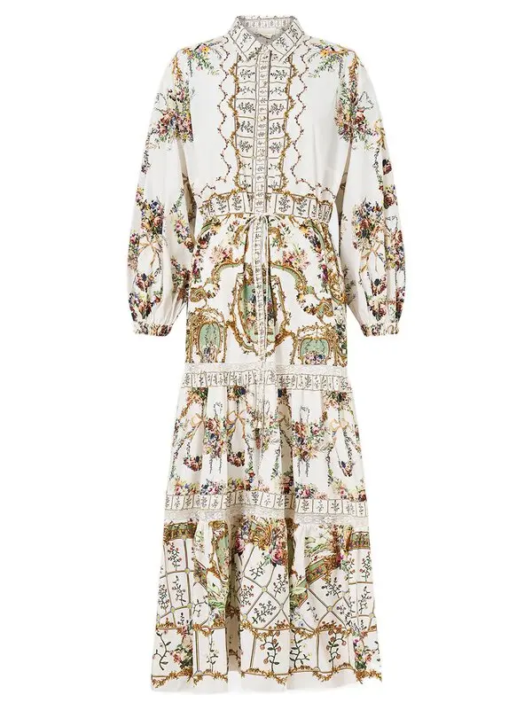 Camilla Tiered Maxi Shirtdress - Dressing Room Drama
