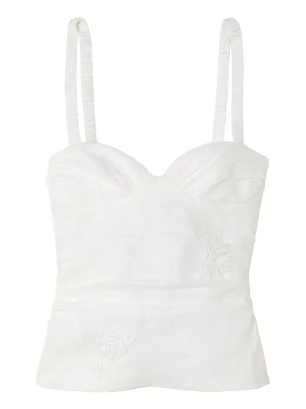 Sir The Label Alessandra Gathered Camisole - White
