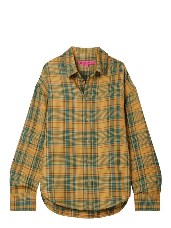 THE ELDER STATESMAN Checked Cashmere And Wool-blend Shirt - Multi