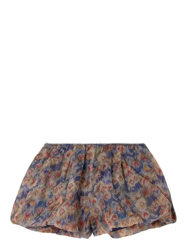 Sir The Label Fiore Picot-trimmed Floral-print Silk-organza Shorts - Multi