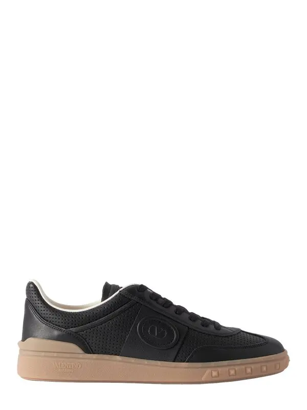 Valentino Garavani Upvillage Perforated Leather Sneakers - Black