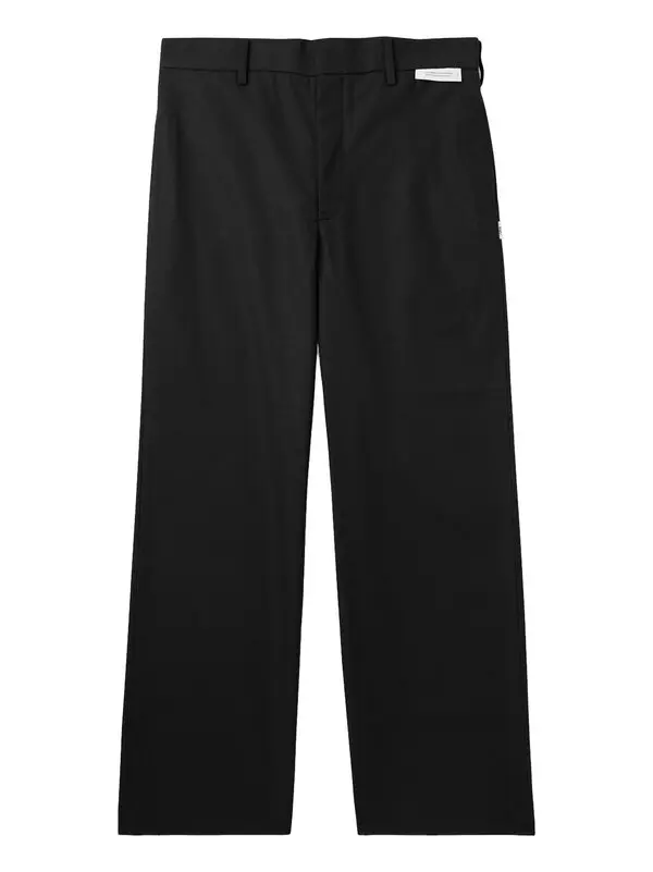 WTAPS Straight-leg Cropped Canvas Trousers - Black