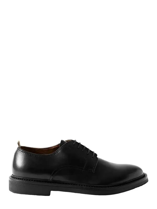 Officine Creative Hopkins Flexi 208 Deerskin Derby Shoes - Black