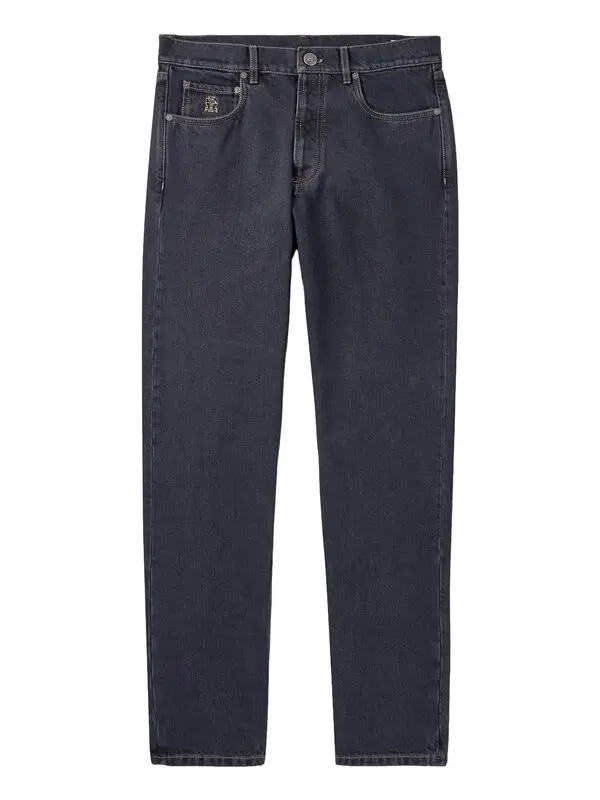 Brunello Cucinelli Straight-leg Jeans - Black