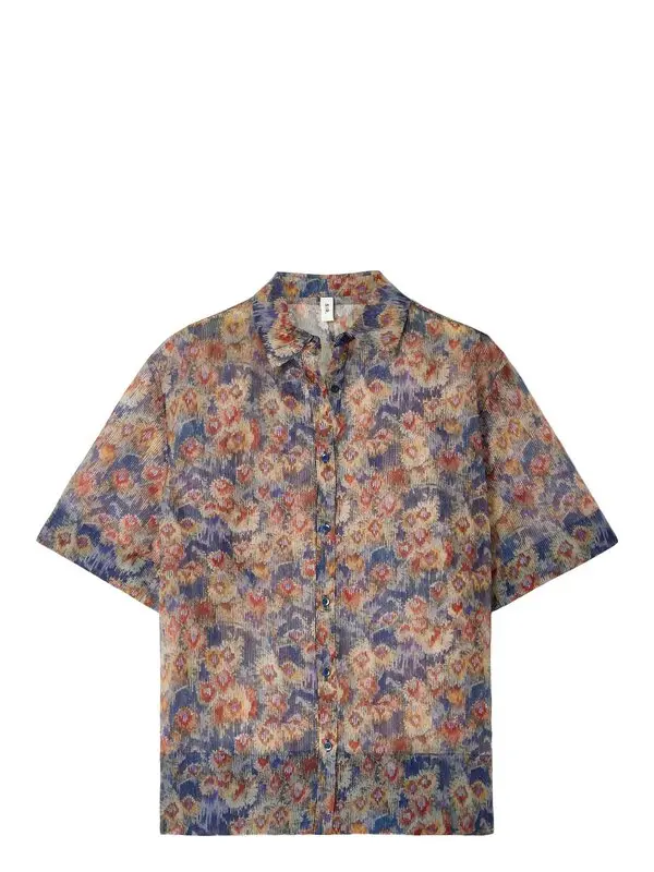 Sir The Label Fiore Floral-print Silk-organza Shirt - Multi