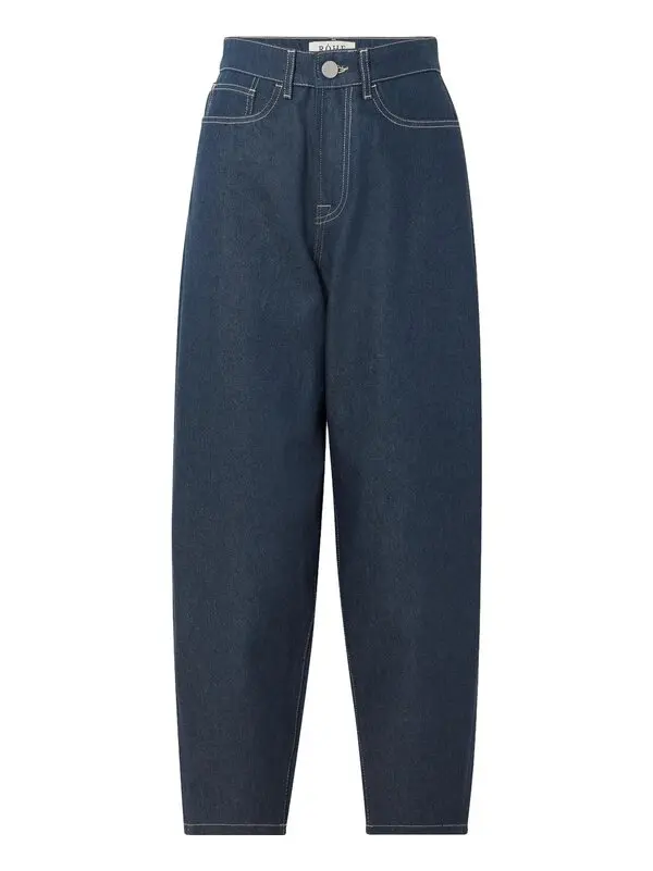 RÓHE High-rise Barrel-leg Jeans - Blue