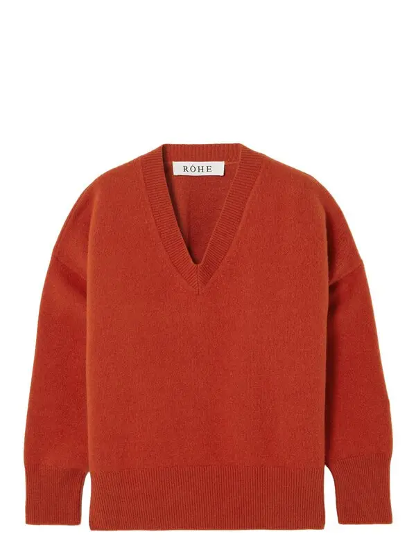 RÓHE Wool-blend Slouchy Fit Sweater - Orange