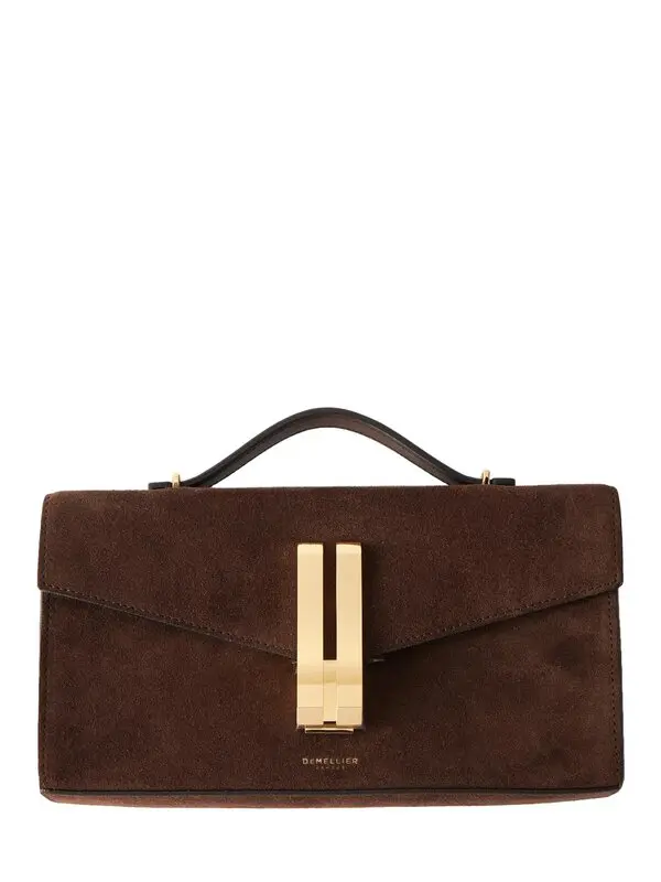 DEMELLIER The Vancouver Suede Clutch - Brown