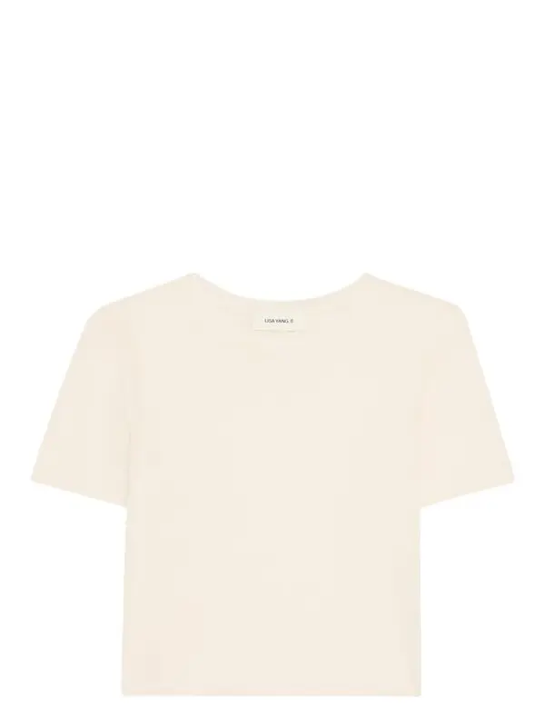 LISA YANG Delila Cashmere Crewneck T-shirt - Ivory
