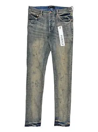 PURPLE BRAND Industrial Worn Mid-rise Jeans - Indigo