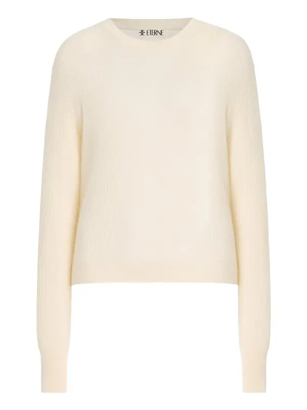 Eterne Clark Ribbed Cashmere T-shirt - Ivory