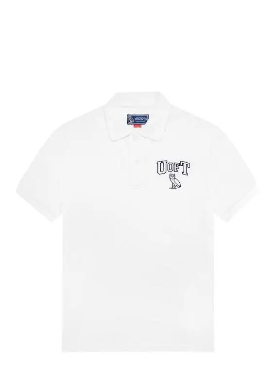 OVO U Of T Pique Polo Shirt - White