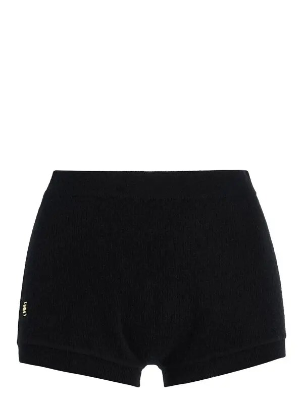 Eterne Ribbed Cashmere Shorts - Black