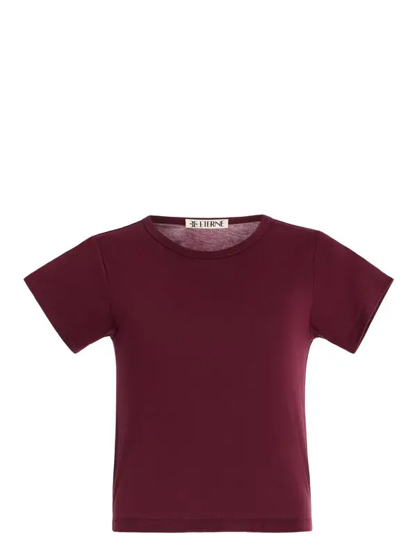 Eterne Cotton-modal Baby T-shirt - Burgundy