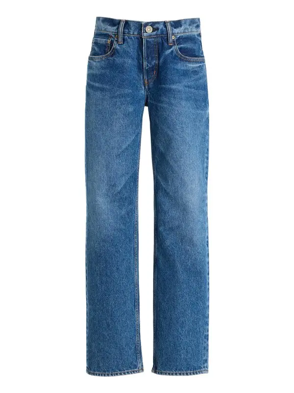 Moussy Vintage Philadelphia Low-rise Straight-leg Jeans - Medium Wash