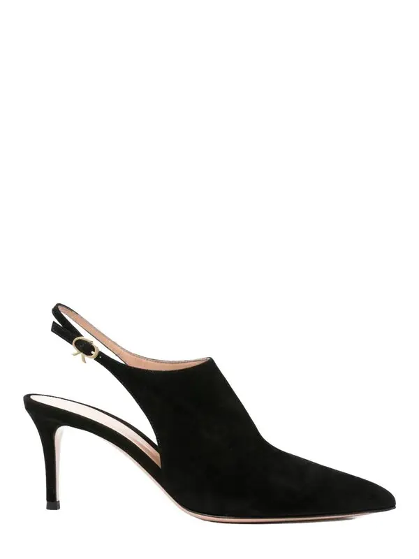GIANVITO ROSSI 80mm Slingback Pointed-toe Pumps - Black