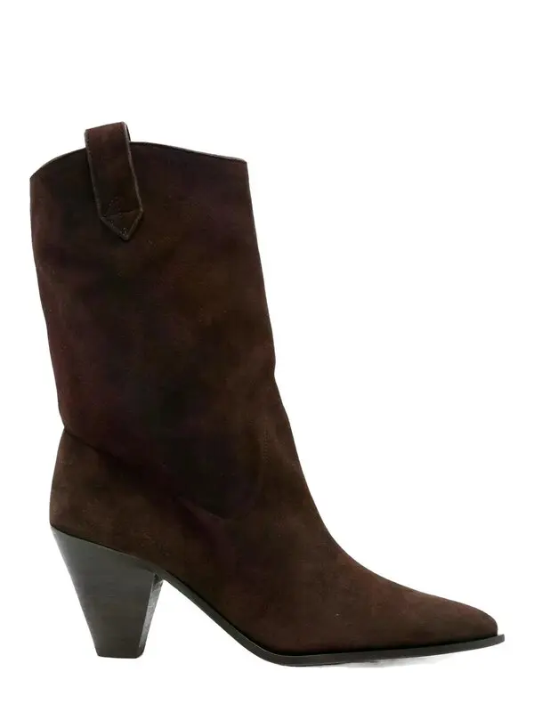 AQUAZZURA - 80mm Suede Leather Cowboy Boots