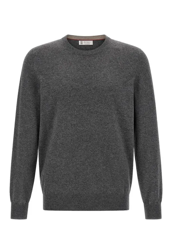 Brunello Cucinelli Cashmere Crew Neck Sweater - Gray