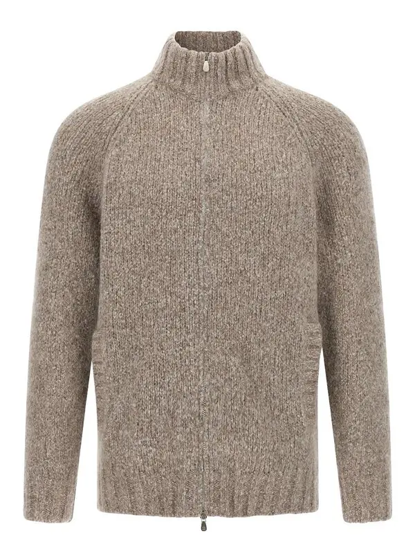 Brunello Cucinelli Alpaca Wool Cardigan - Gray
