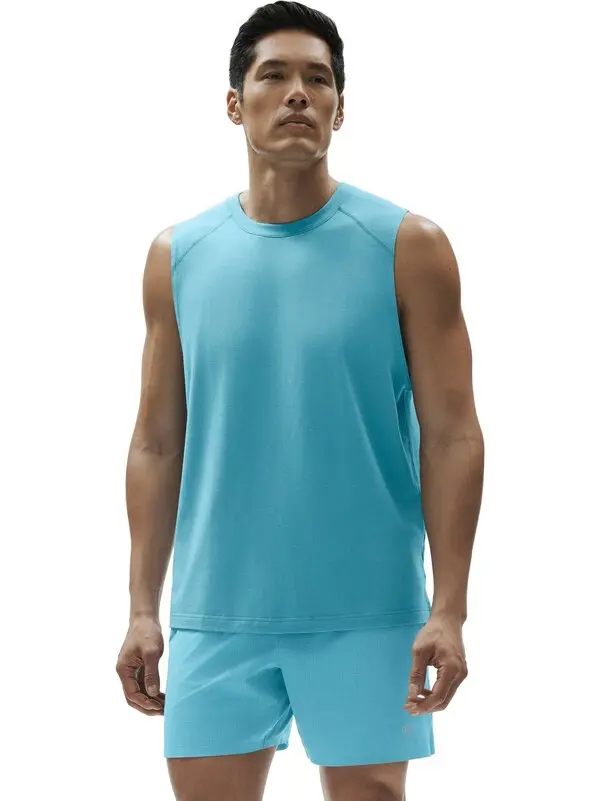 Alo Yoga Vapor Muscle Tank Top - Blue Breeze