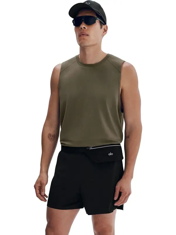 Alo Yoga Vapor Muscle Tank Top - Olive Tree
