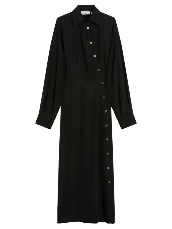 Max Mara Asymmetrical Shirt Dress - Black