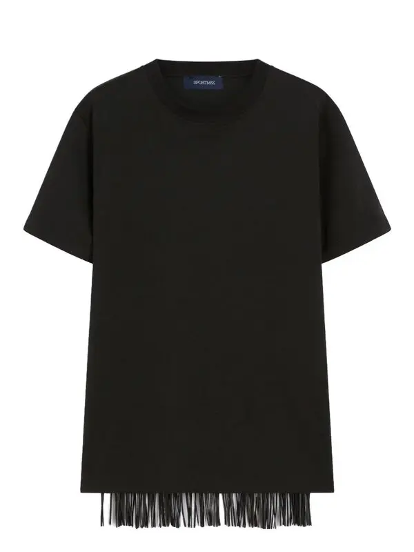 Max Mara Fringed T-shirt - Black