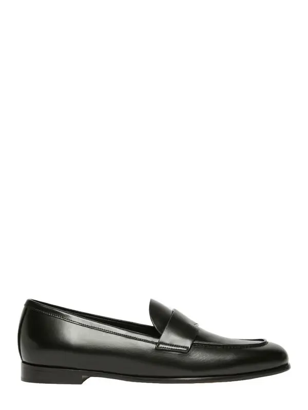 Max Mara Leather Loafers - Black