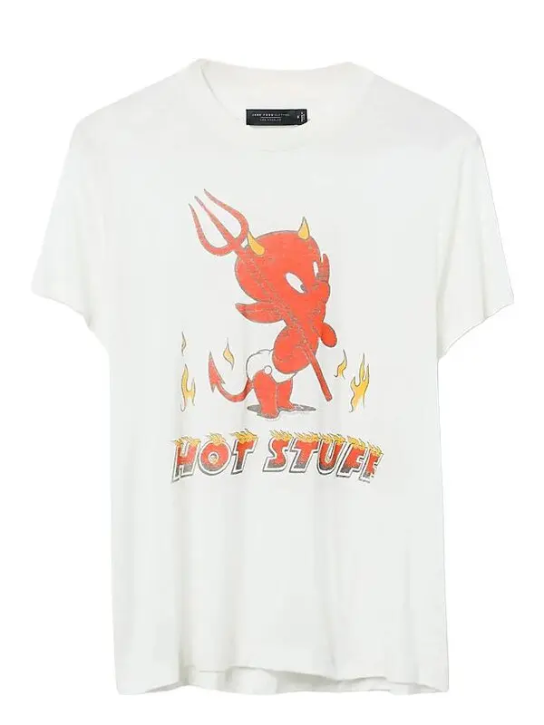 Junk Food Clothing Hot Stuff Tee - Vintage White