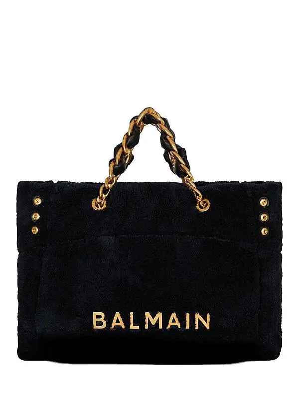 Balmain 1945 Soft Terry Tote Bag - Black