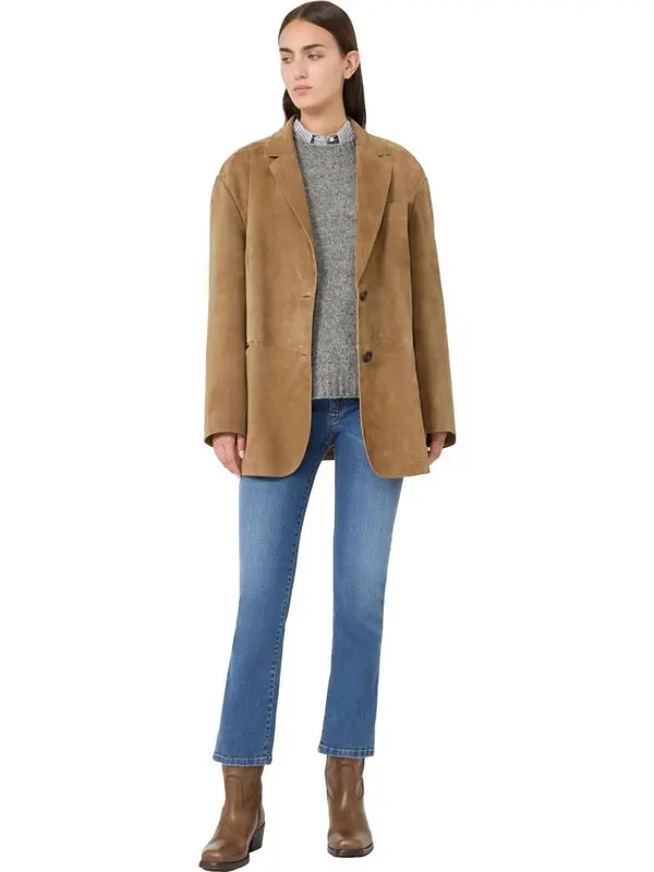Max Mara Oversized Suede Blazer - Desert