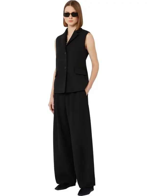 Max Mara Tailored Single-breasted Gilet - Black