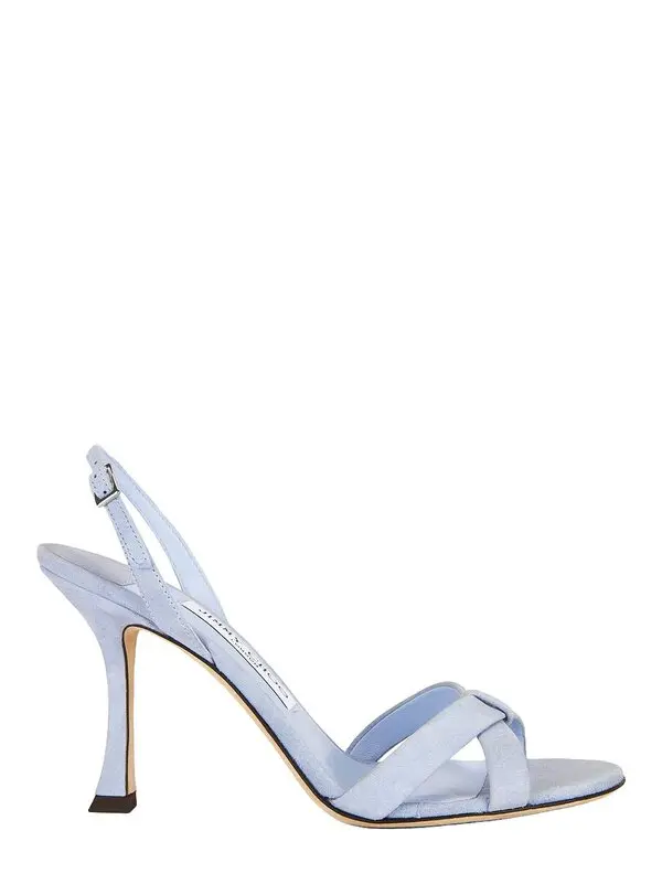 JIMMY CHOO Elsy 90 Sandal - Light Blue Haze