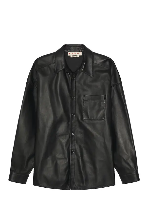 Marni Leather Shirt - Black
