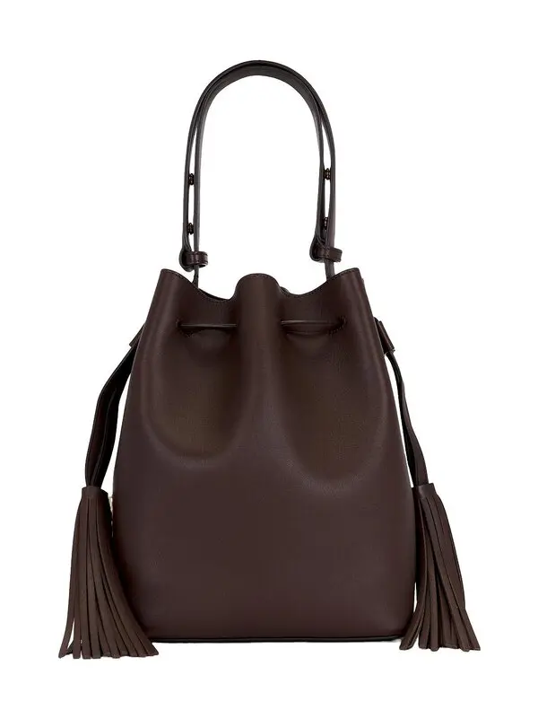 Valentino Garavani So Seau Drawstring Bag - Dark Coffee