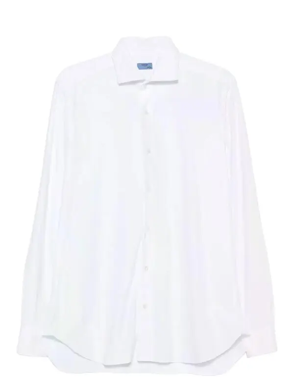 BARBA NAPOLI Long-sleeve Button-up Shirt - White