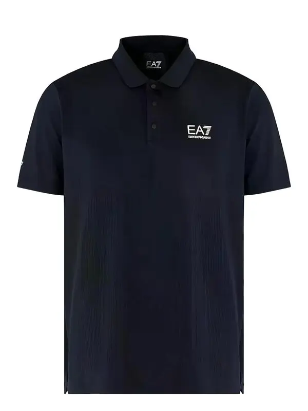 EA7 Logo-detail Polo Shirt - Blue