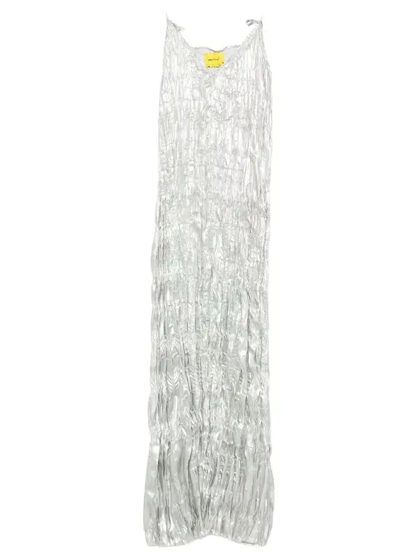 MARQUES' ALMEIDA Crinkled Slip Dress - Silver