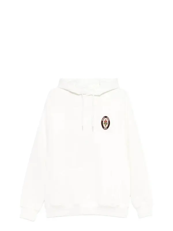 Drole De Monsieur Embroidered Logo Hoodie - Neutrals