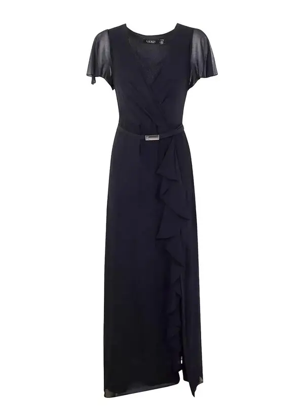 Ralph Lauren Ruffle-sleeve Maxi Dress - Black