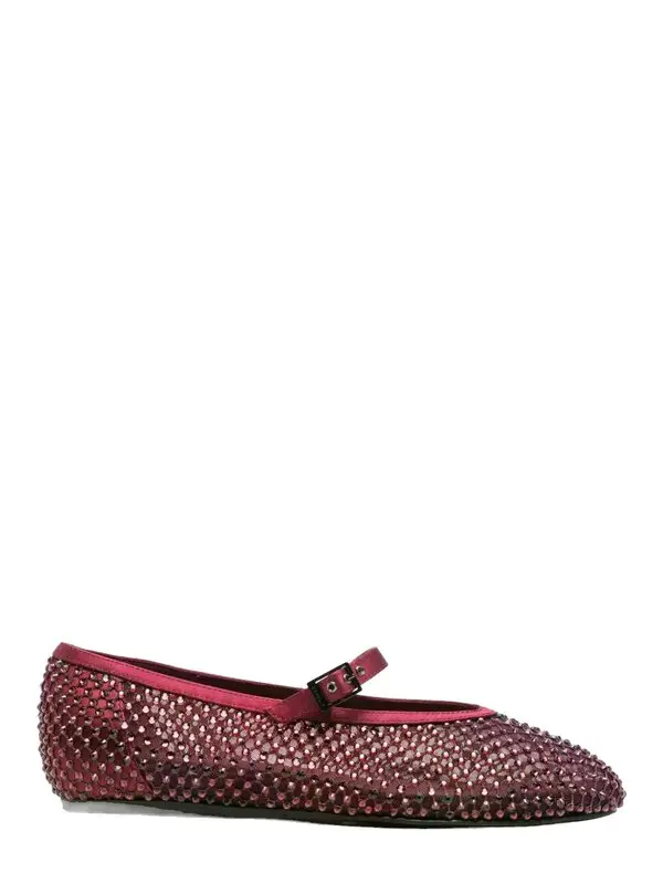 LE SILLA Gilda Crystal-embellished Ballet Flats - Red