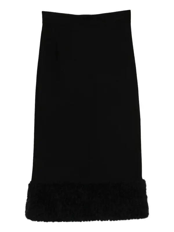 Moschino Pencil Skirt With Trim - Black