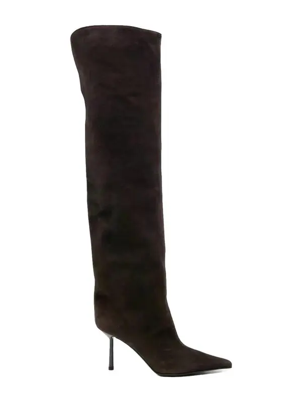 LE SILLA 80mm Knee-high Leather Boots - Brown