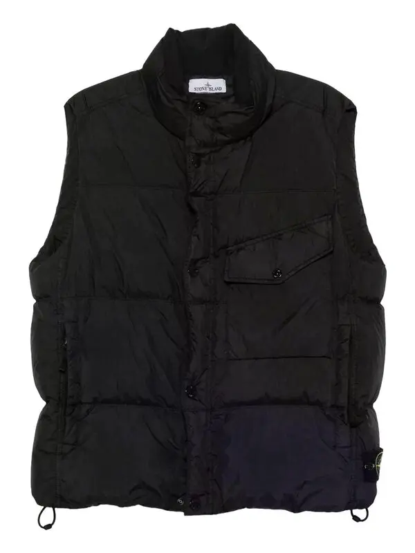 Stone Island Quilted Panelled Vest - Black
