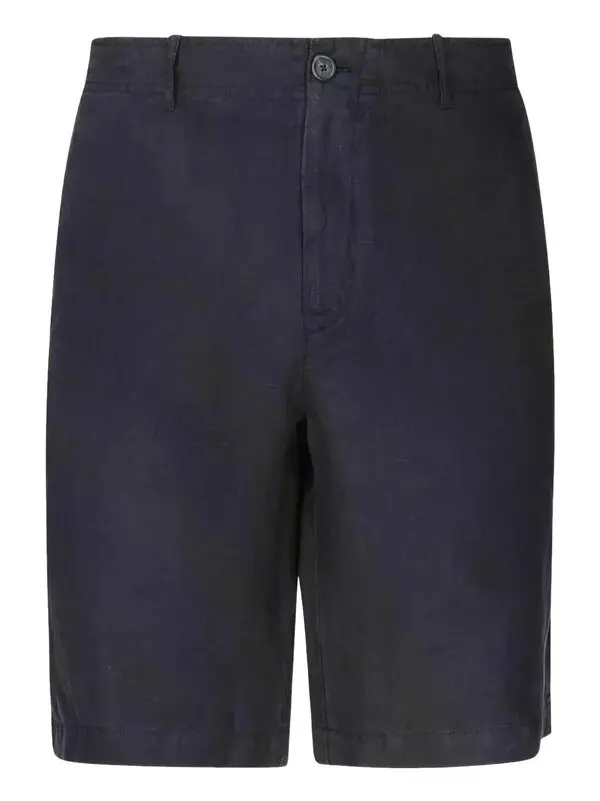 Fedeli Linen Pocket Shorts - Blue