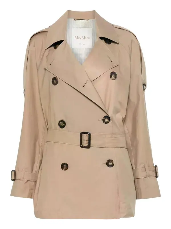Max Mara Belted Double-breasted Coat - Neutrals